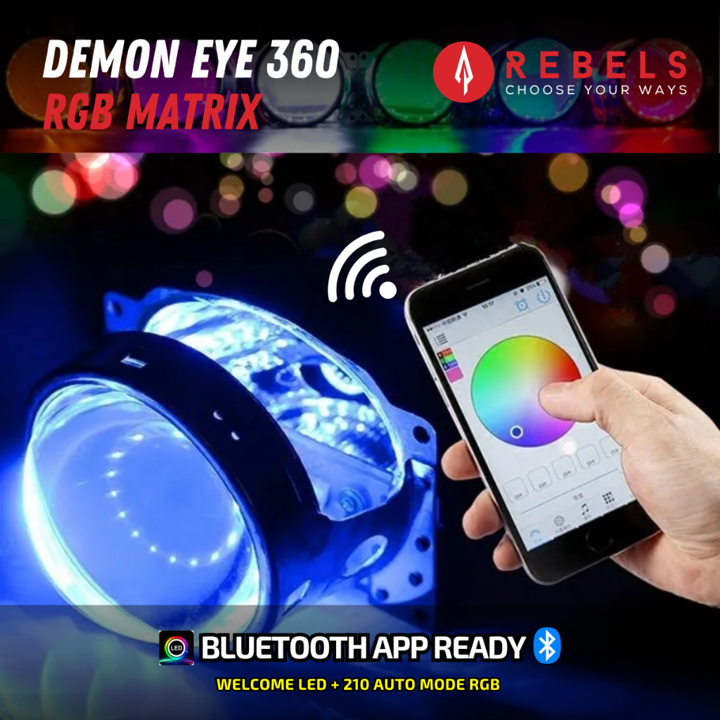 Demon Devil RGB 360 Unit Price for Projie Biled and HID Motorcycles 2 ...