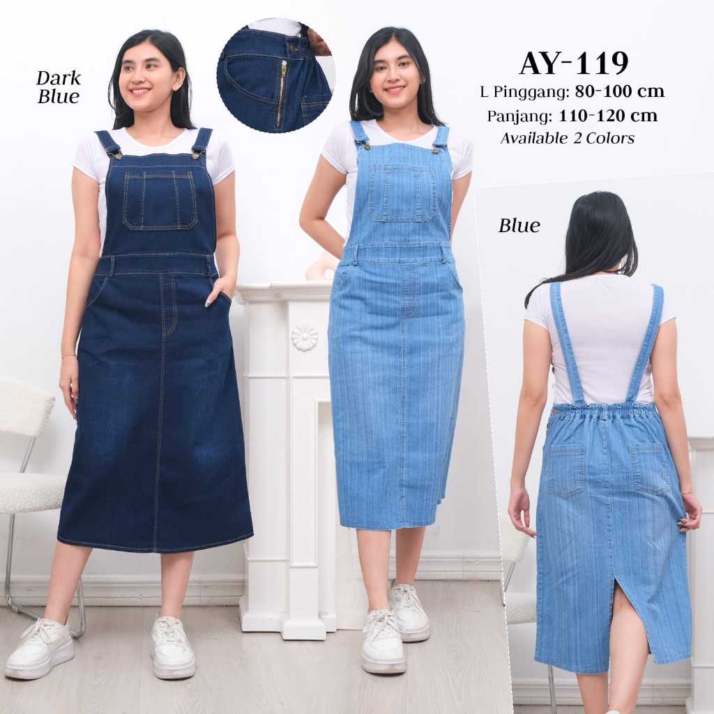Overalls skirt AY-119 high quality premium jeans material LP 80-100CM P110-120CM | Shopee ...