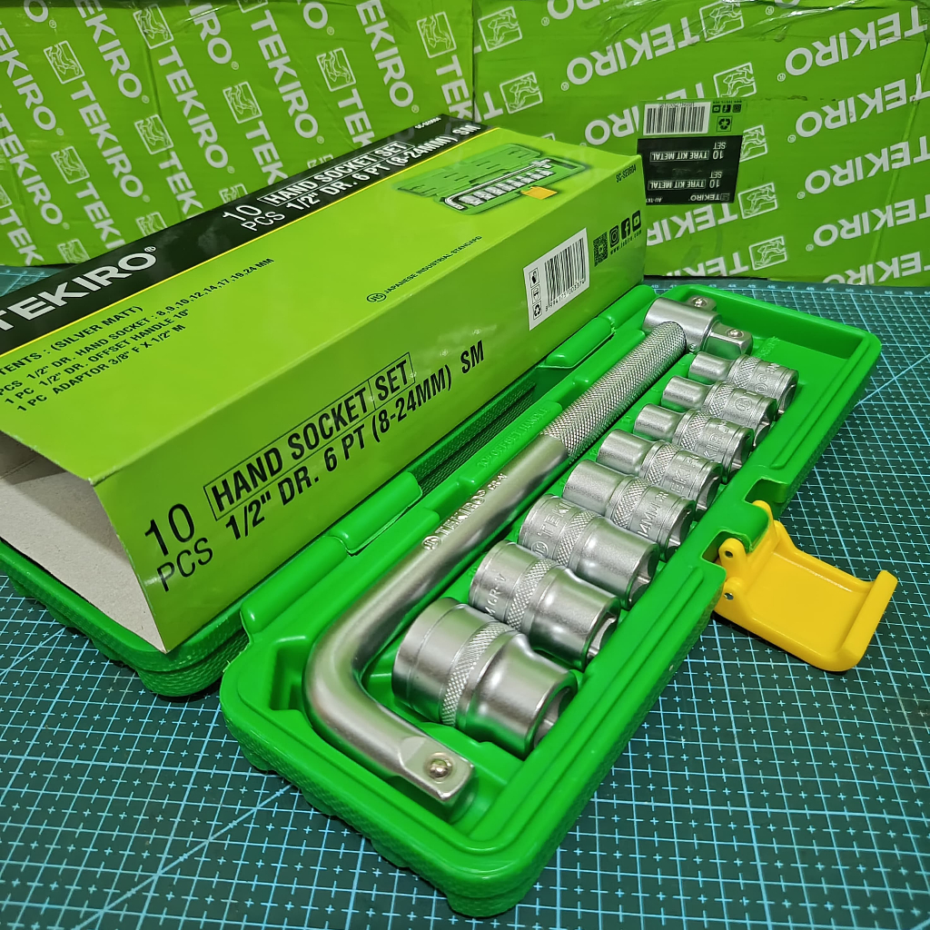 Tekiro Shock Wrench Set 10 Pcs 1/2" Dr 6 Pt 8 - 24 Mm 1 Box / Shock ...
