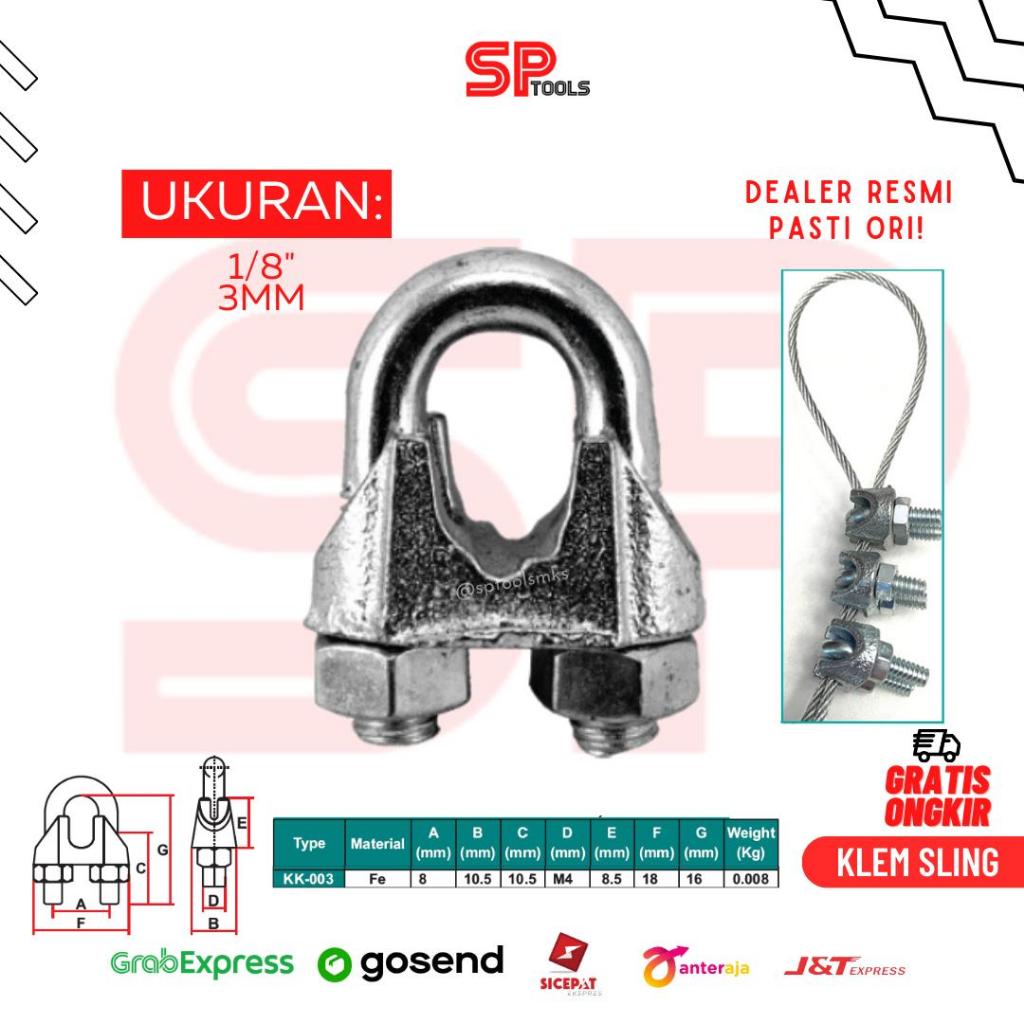 Sling CLAMP / TIGER NAIL / CLAM CLAMP CLING CLAMP 1/8" 1/8 INCH (3MM ...