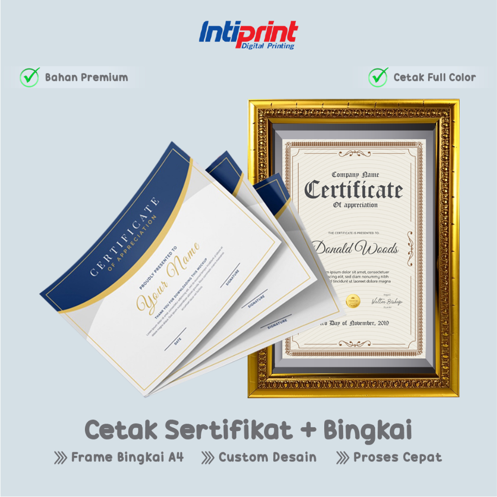 Print Quality Certificates + Frames / Charters & Frames | Print Custom ...