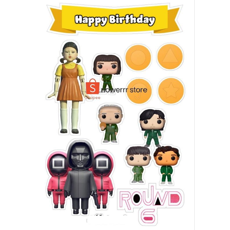 Squid Game/Custom Name Squid Game Topper/Squid Game Birthday Cake ...
