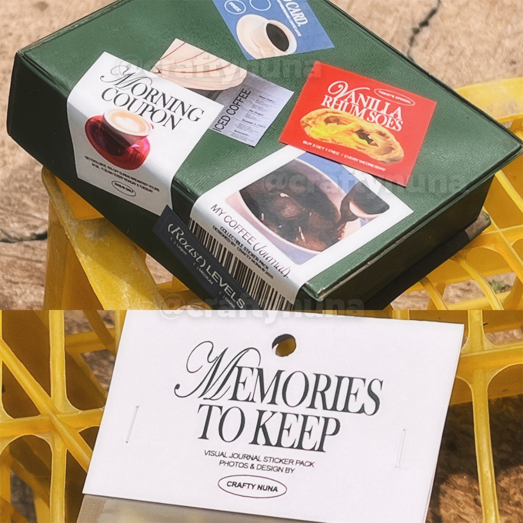 Memory TO KEEP - Visual journal Sticker Pack Aesthetic Coffee cafe ...