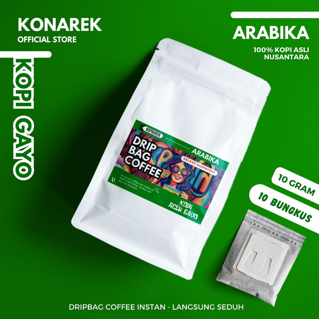 Coffee Filled with 10 Dripbags Arabica ACEH GAYO Coffee Drip Bag ...