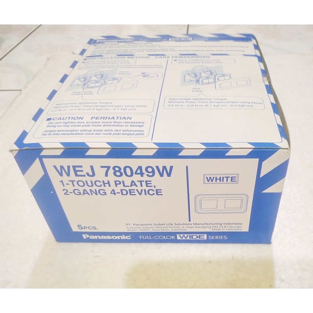 Panasonic Plate WEJ78049W 2 Gang 4 Device (1 Box contains 5 pcs ...