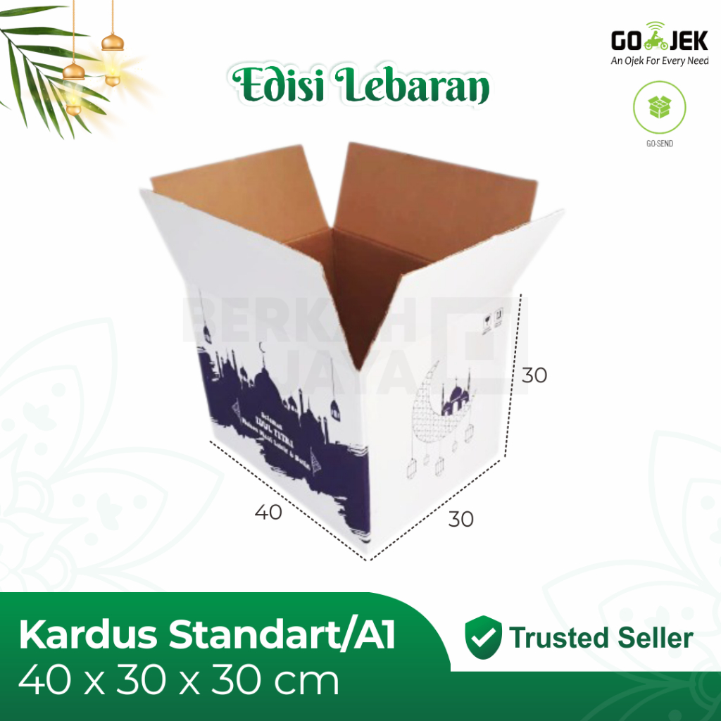 PUTIH Parcel Box 40x30x30 cm / Parcel Cardboard / Eid Parcell / Eid Al ...