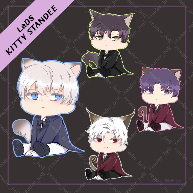 Fanmerch - "Love and Deepspace" Mini Kitty Standee - Xavier, Zayne ...