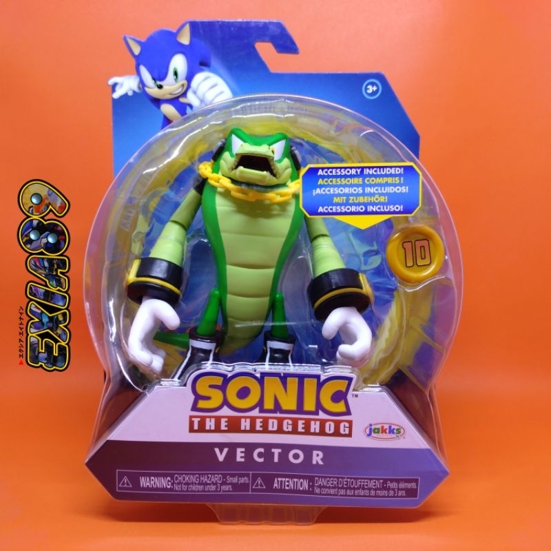Sonic The Hedgehog 4-Inch Articulated Action Figure - Vector With Super ...