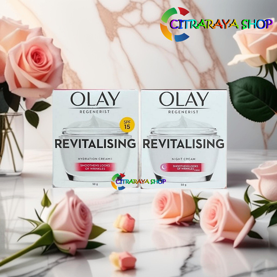 Olay CARE SET Regenerist Revitalizing Hydration UV SPF 15 DAY CREAM & NIGHT CREAM 50g | Shopee ...