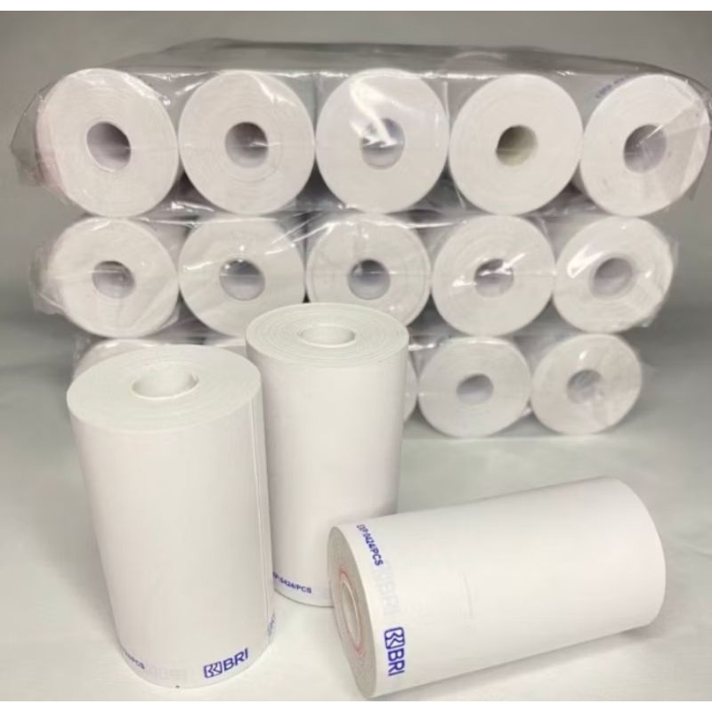 Bri bank logo thermal cash register paper 58/57x30mm full coreles ...