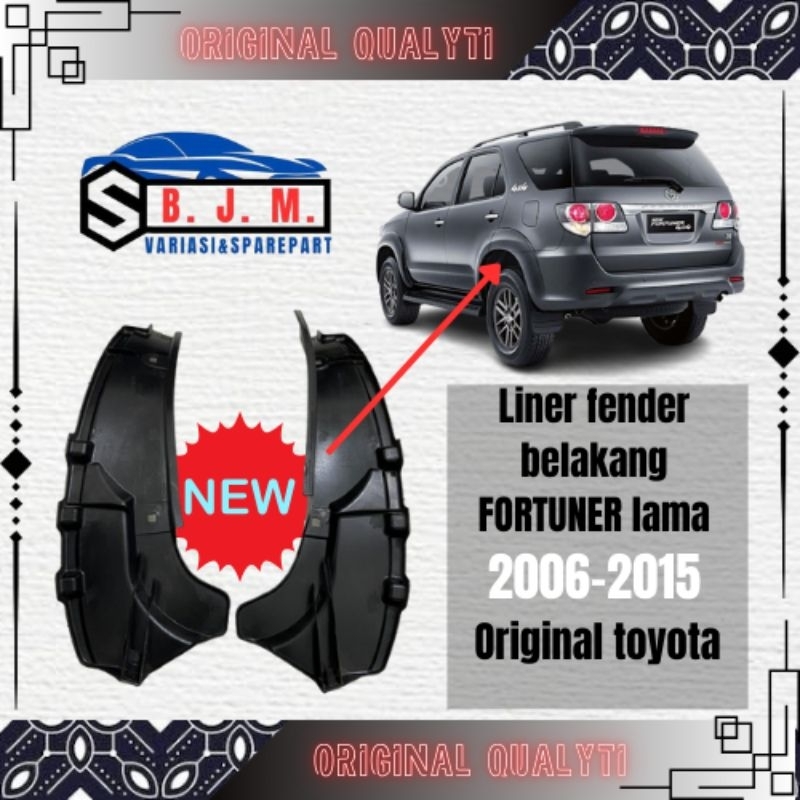 Fortuner 2006-2015 ORIGINAL TOYOTA rear fender fender liner | Shopee ...