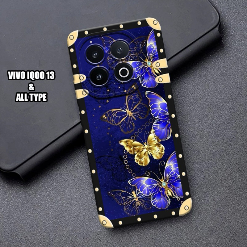(FA-01) LATEST VIVO IQOO 13 Silicon Procamera Case New blue buttefly ...