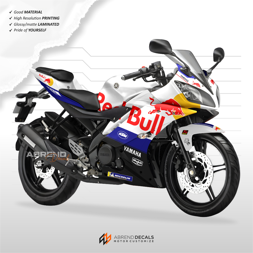 Decal FULLBODY YAMAHA R15 V2 LIVERY RB CUSTOM GRAPHICS / MOTORCYCLE ...