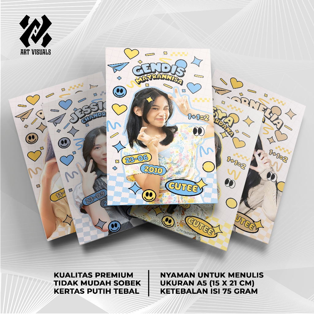 Custom Notebook with JKT Theme 48 Cutte, Complete Model, Free to Choose ...