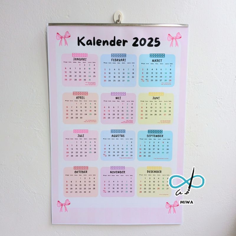 2025 Calendar Cute Girly Pastel Coquette Design Decor | Unique Cute ...