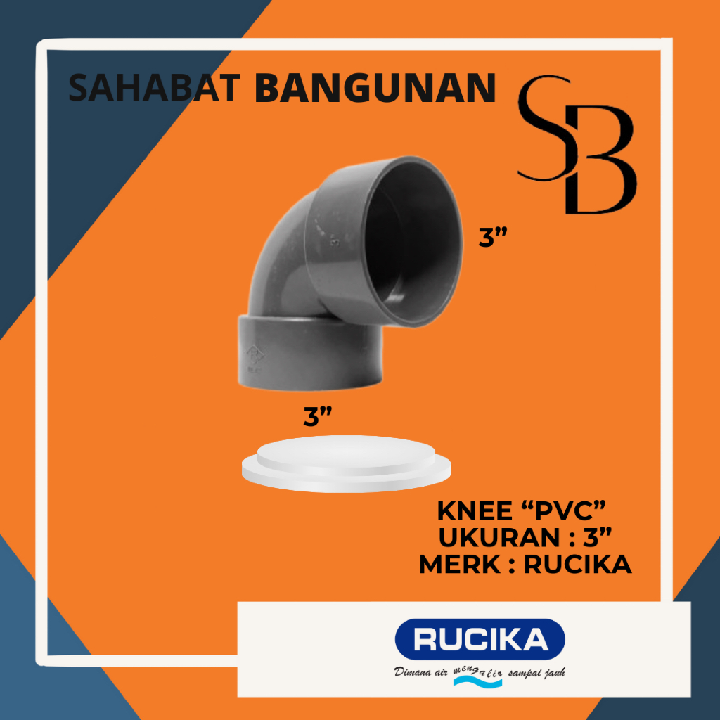 Elbow / Knee PVC Rucika 3” 3 Inch D 90 degrees, best quality ...