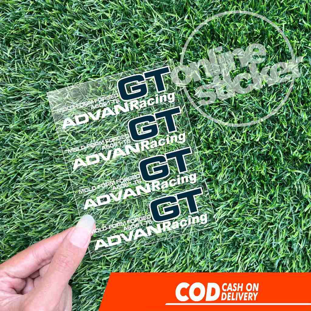 Advan Racing GT Sticker Ori Size Sticker | Print. Cut Cut | Shopee ...