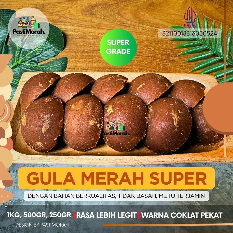 MERAH Super Shell Brown Sugar 1kg, 500gr, 250gr Super Shell Red Sugar ...