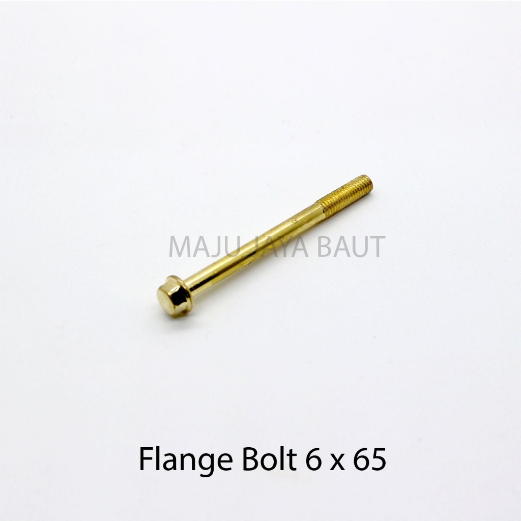 MESIN Flange Bolt Engine Block Bolt 6x65 Gold Color | Shopee Philippines