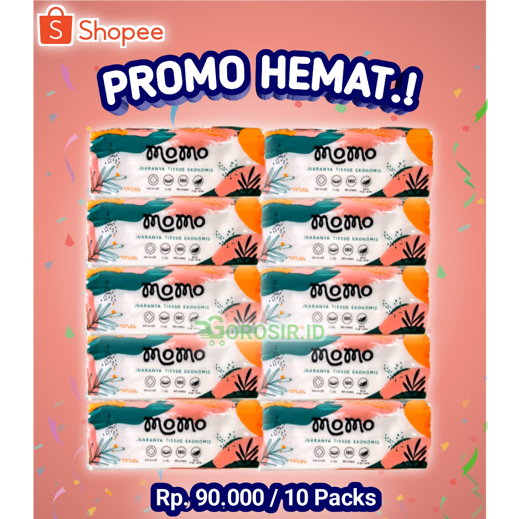 10 Packs momo tissue 360 Sheets | Shopee Philippines