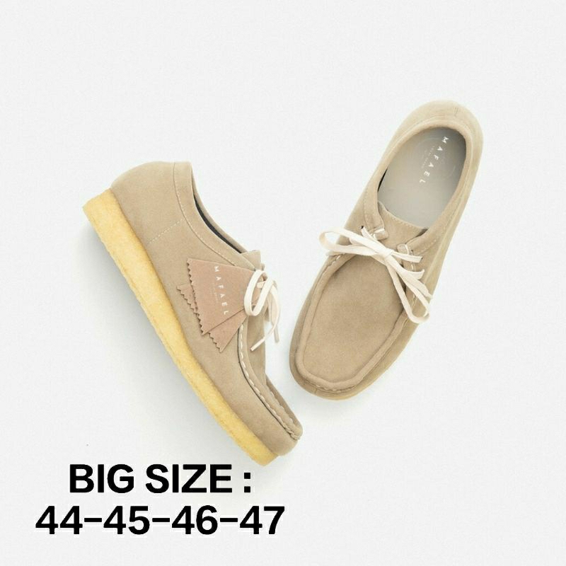 Big size Men's Casual Shoes - Chungky Wallabee cream shoes | Shopee ...