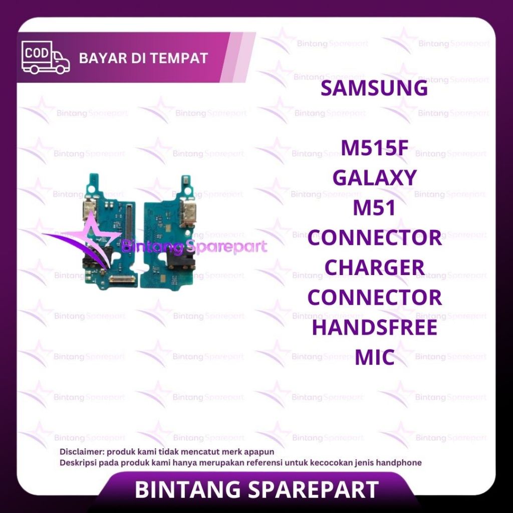 Flexibel SAMSUNG M515F + CHARGER CONNECTOR + HANDSFREE CONNECTOR + MIC ...