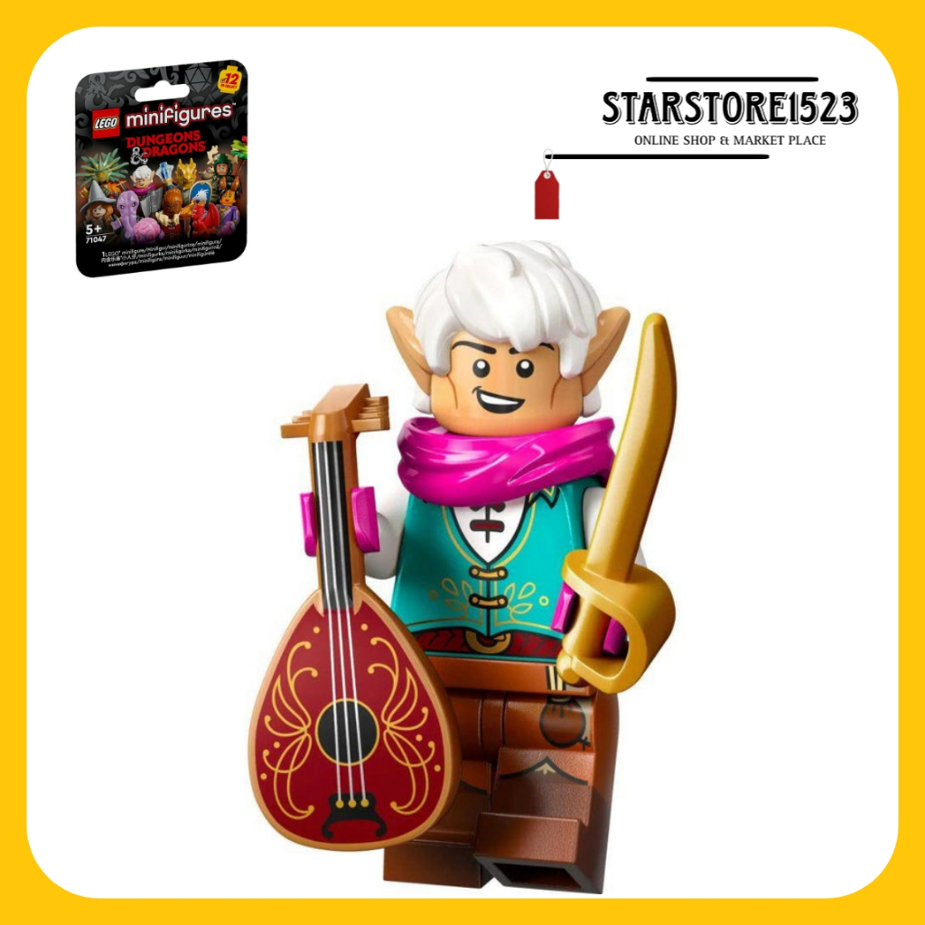 Lego Minifigure 71047 Series Dungeons & Dragons - Elf Bard | Shopee ...