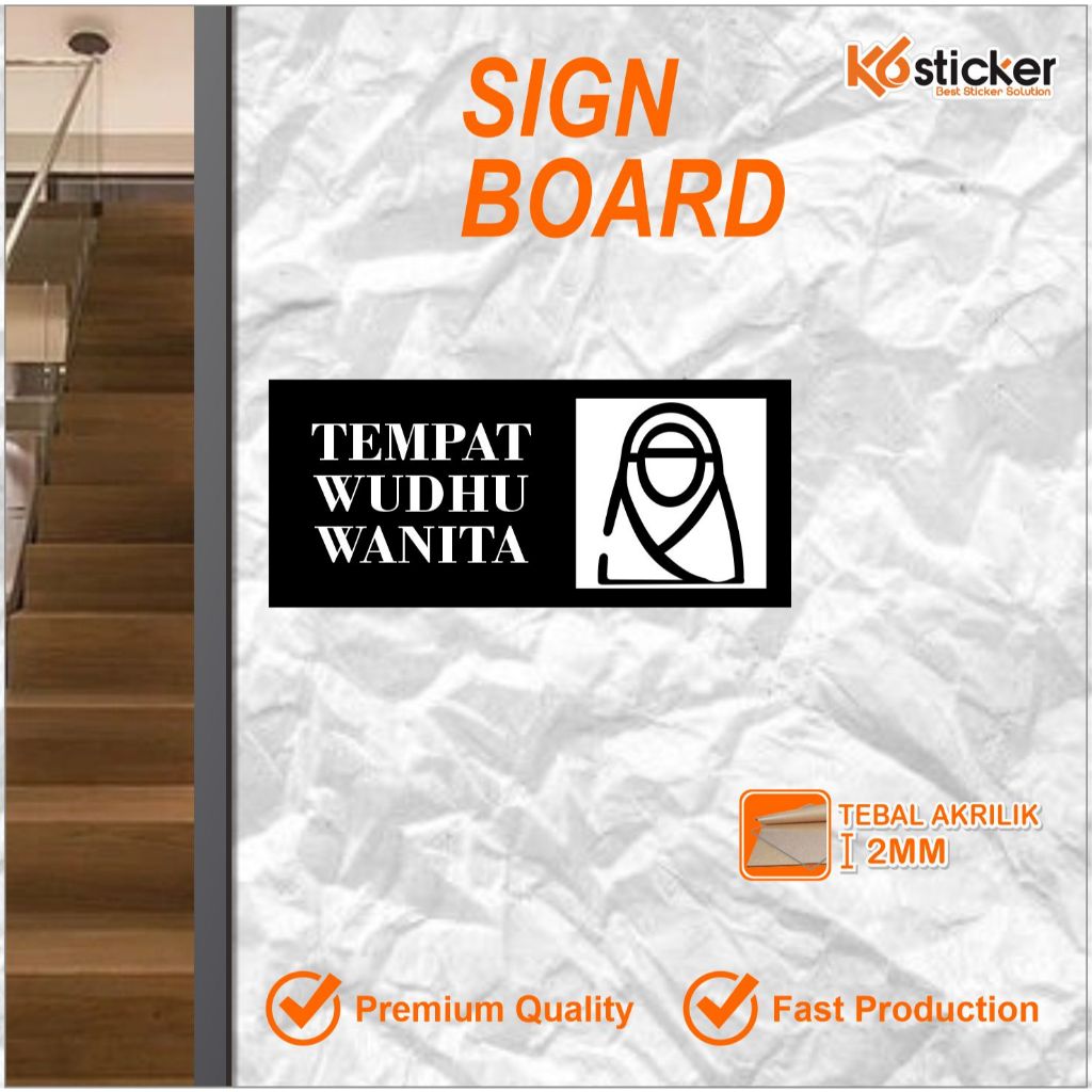 Cool SIGN BOARD FOR WOMEN'S WUDHU PLACE | Shopee Philippines