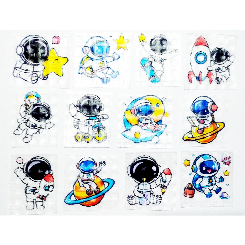 Astronaut Edible Rice Sticker Rice Paper Sticker Bento Sticker Edible ...