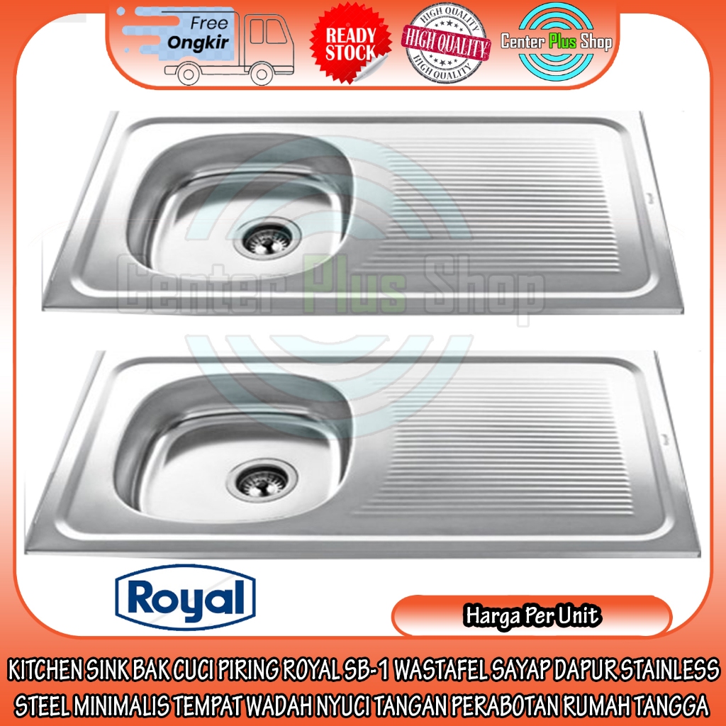 Royal SB-1 Kitchen Sink 1 Hole Sink + Minimalist Stainless Steel ...