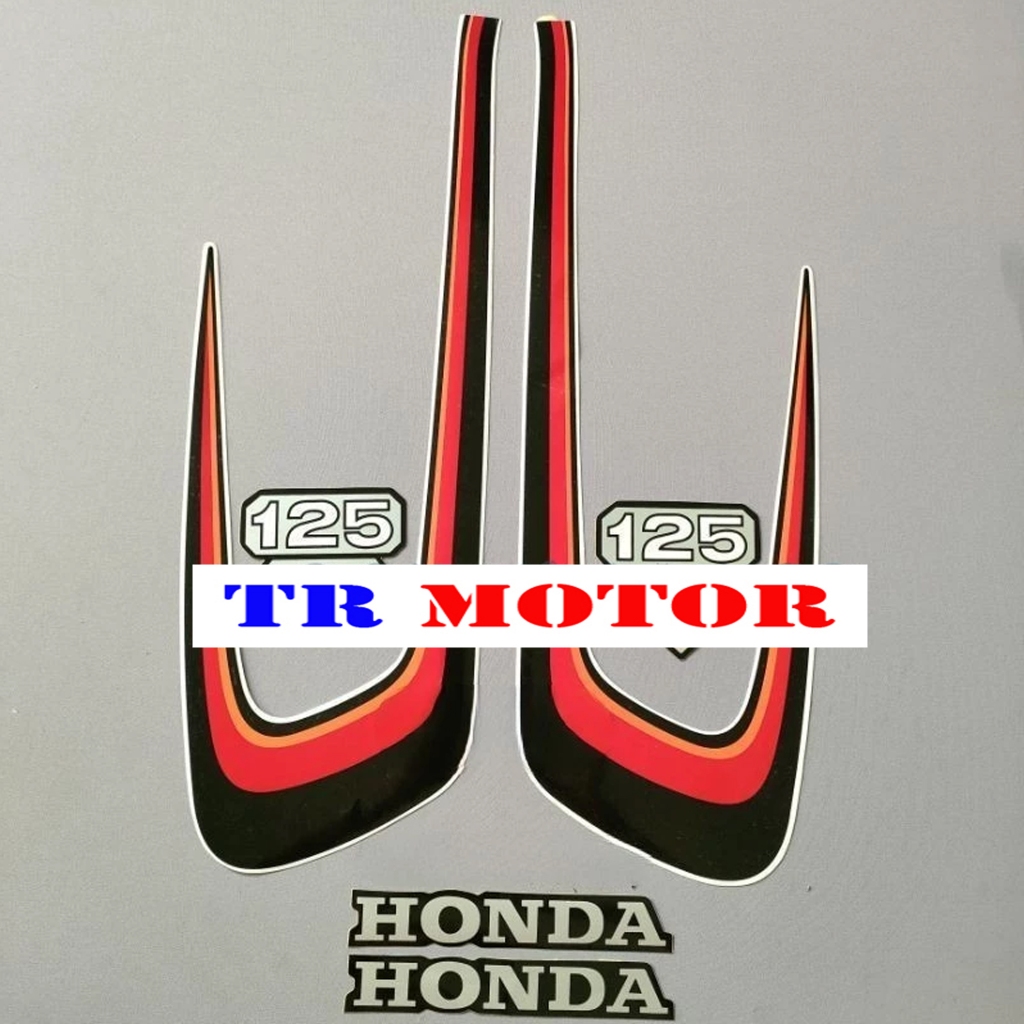 MERAH HITAM Striping Polet Sticker for honda cb100 CB125 CB 125 old ...