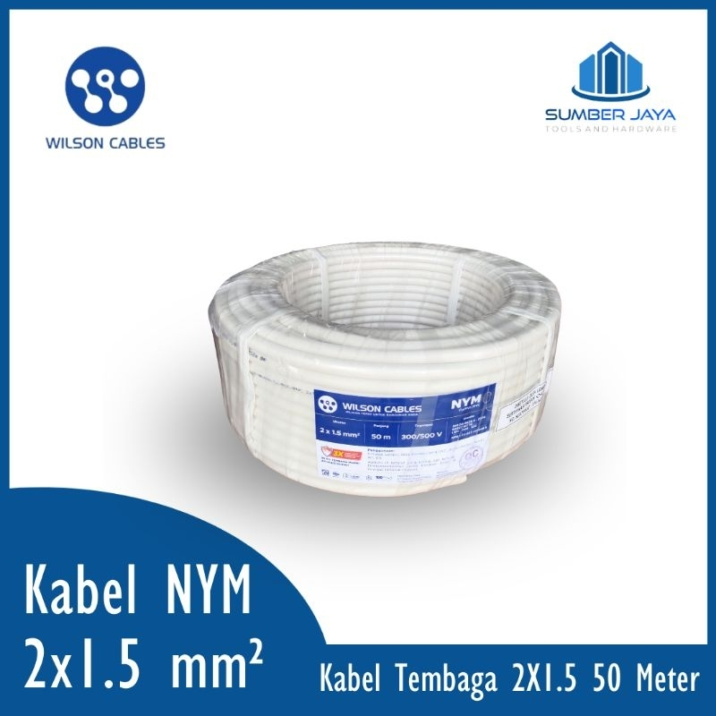 NYM 2 X 1.5 mm2 Wilson Copper Wire Home cable per meter | Shopee ...