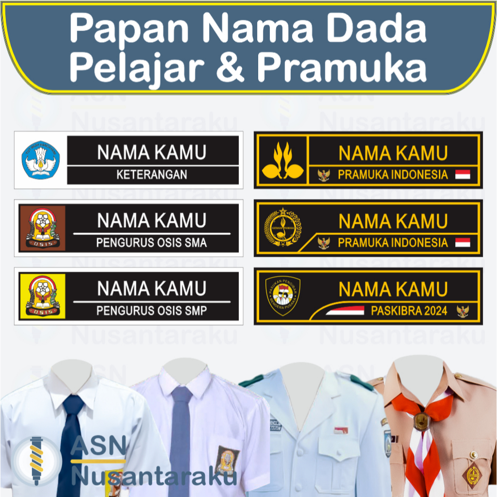 ASN My Archipelago | Educational Student Scout Chest Nameplate Nametag ...