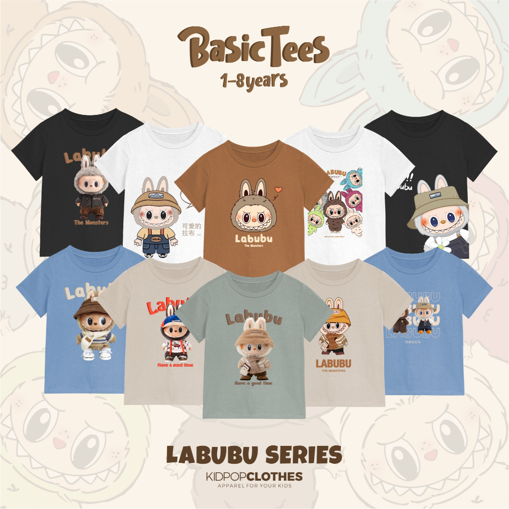 Kidpop Kaos Anak The Monster Labubu Cotton 30S Premium Baju Anak Labubu ...