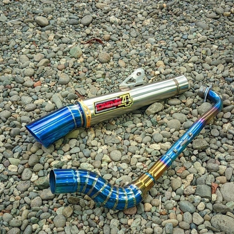Power Pipe BlueGold Open Canister Daeng Sai4 Xrm RS 110 Wave 100 Fury ...