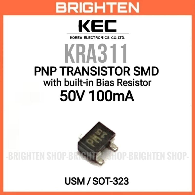 KRA311 PNP Transistor SMD with built-in Bias Resistor mark PM | Shopee ...