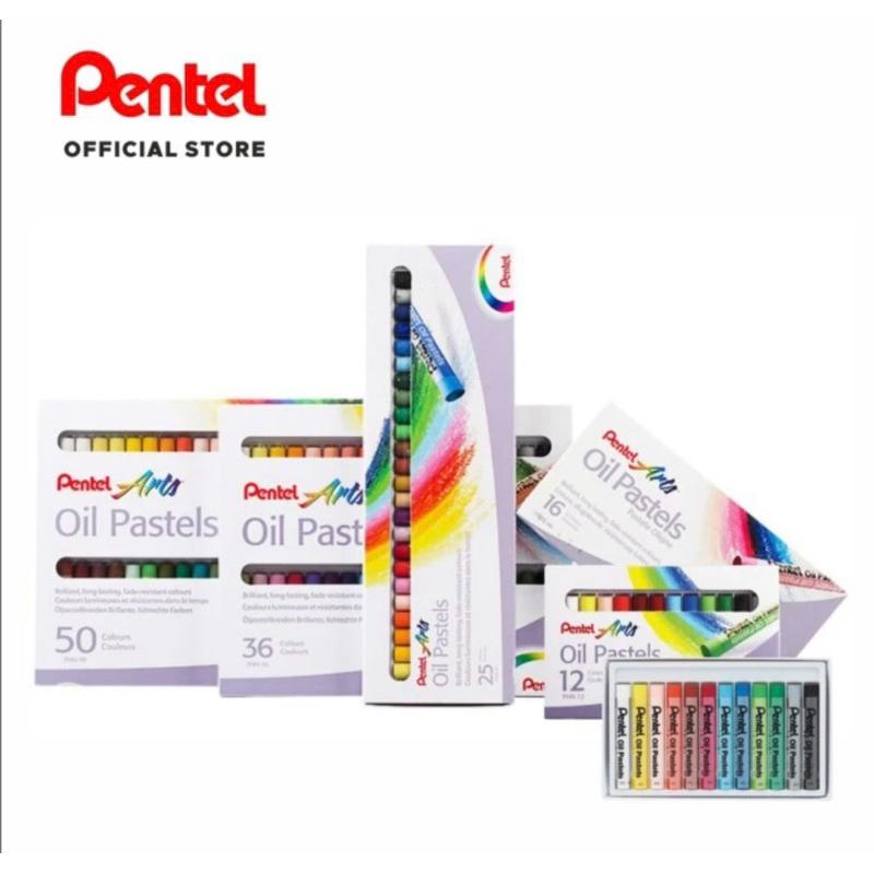 Pentel 12w/16w oil pastel Crayon Crayons/pentel oil pastels | Shopee ...