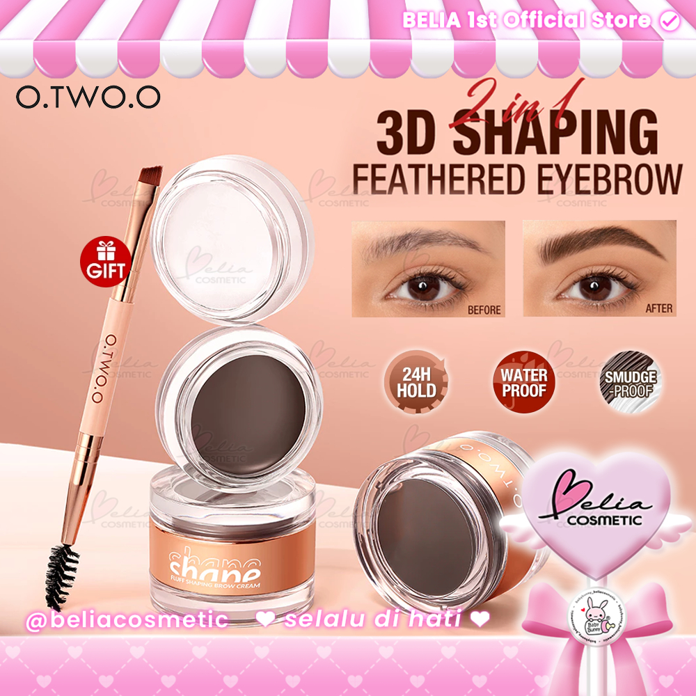 Belia O.TWO.O Eyebrow Cream& Fluff Shaping Brow Wax Waterproof Long ...