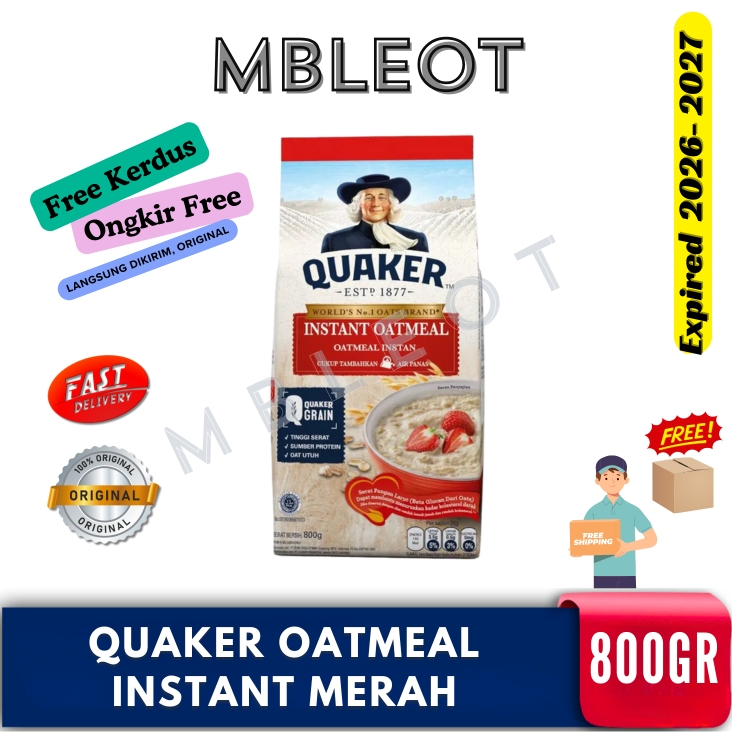 MERAH Quaker Instant Oatmeal Red 800GR | Shopee Philippines