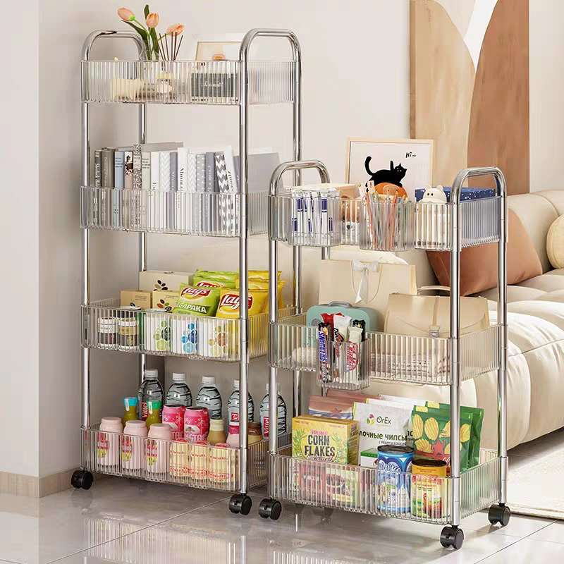 Configear Transparent Kitchen Stacking Trolley Rack Square Kitchen ...