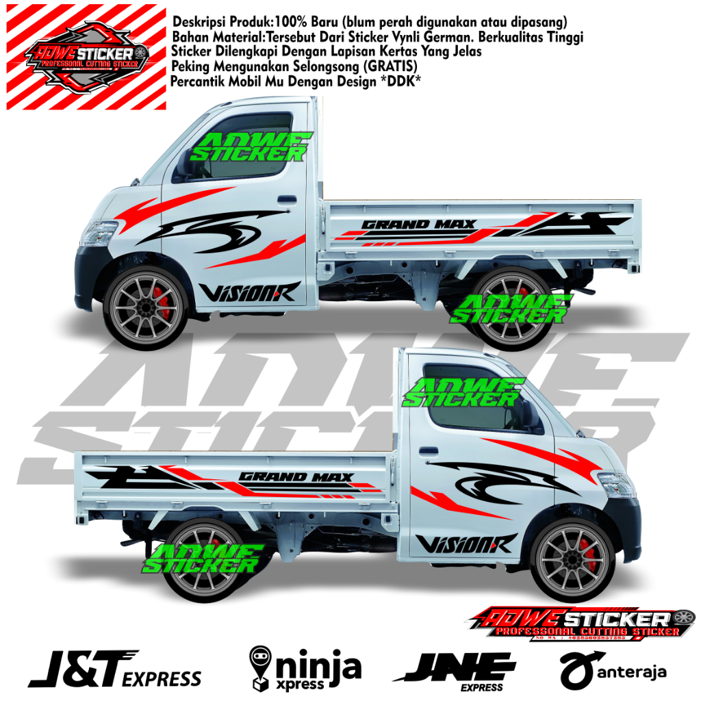 Cutting STICKER PICK UP GRANDMAX ETC CAR STICKER CAN BE CUSTOM/HANGING ...