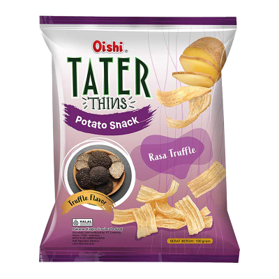 Oishi Tater Thins Potato Snack Truffle Flavor 100 gr | Shopee Philippines