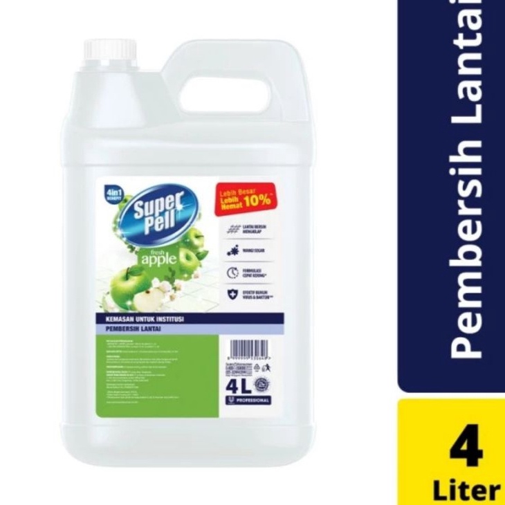 Superpell Professional Floor Cleaner Apple Jerry Can 4L CODE Y1X8 ...