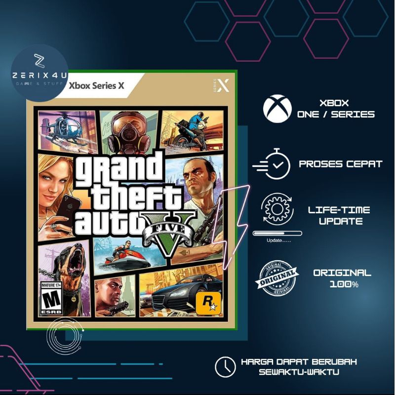 GRAND THEFT AUTO V XBOX ONE / SERIES|S GTA 5 ORIGINAL | Shopee Philippines