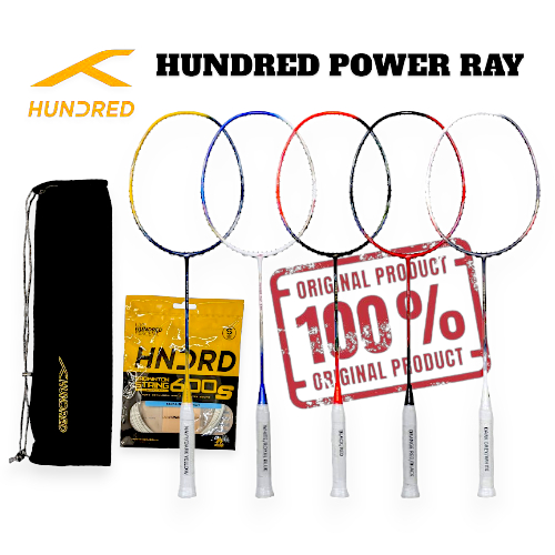 Original Hundred HNDRD Power Ray 79Gm 32LBS Badminton Racket Ready to ...