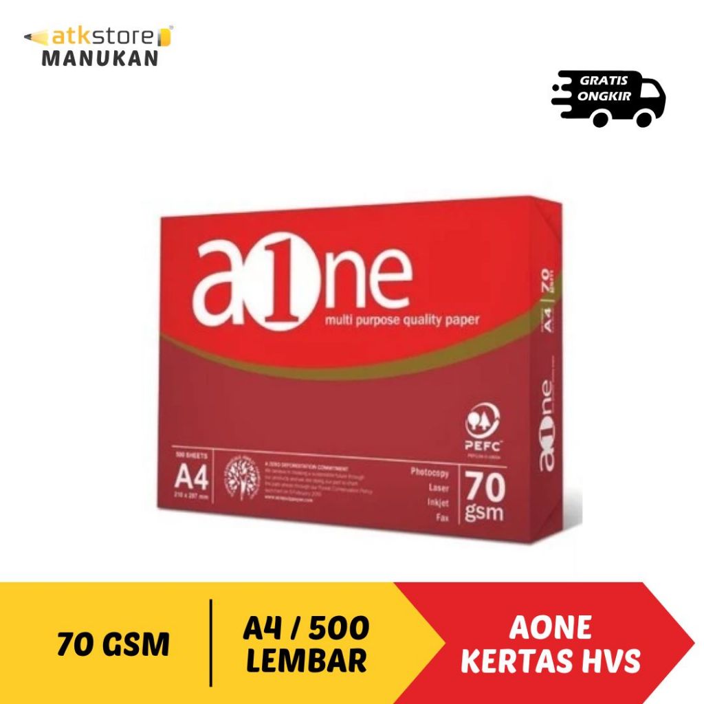 [1 RIM] AONE A4 70 GSM HVS Paper 1 RIM - HVS / Photocopy Paper | Shopee ...