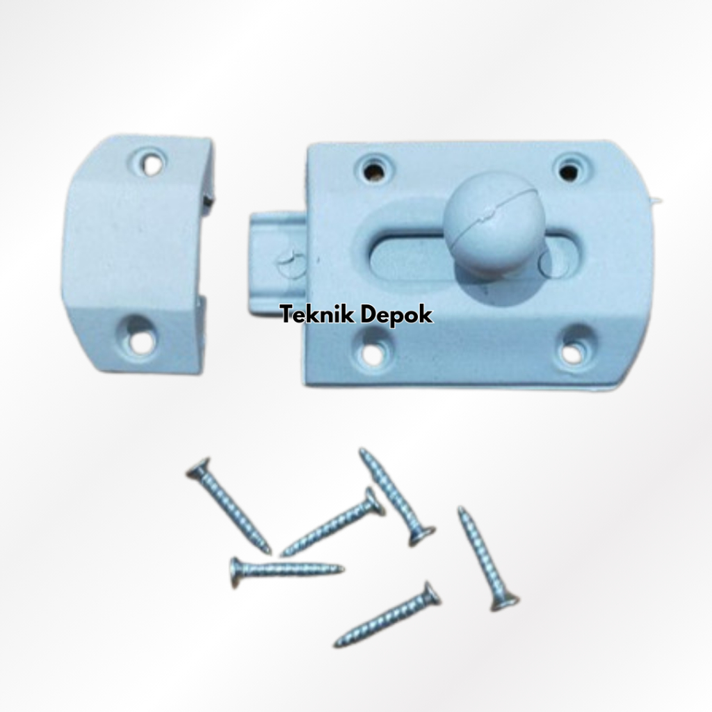 White PVC Latch Latch Latch Door Latch Bathroom Toilet WC Safety Lock ...
