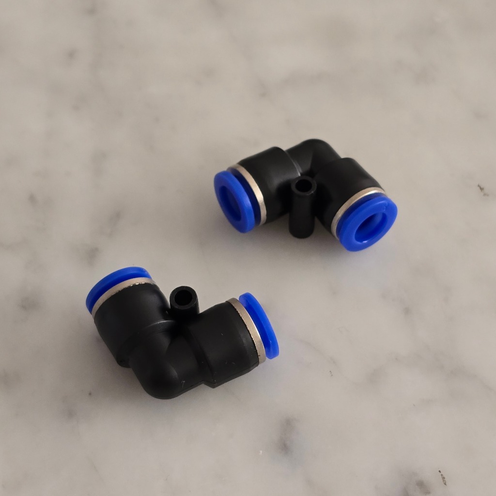 Elbow connector L slip lock 8mm joint pneumatic fitting PU misting ...