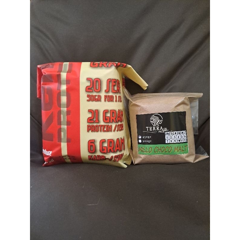 Package of 1kg Kent Protein Soy Milk Powder and 450 gram Milo Milk ...