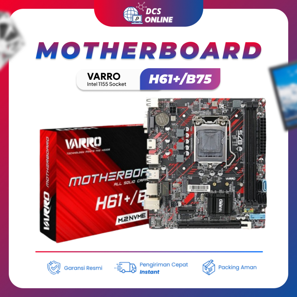 Mobo MOTHERBOARD VARRO H61+ / B75 SUPPORT NVME 1 Year Guarantee | Shopee Philippines